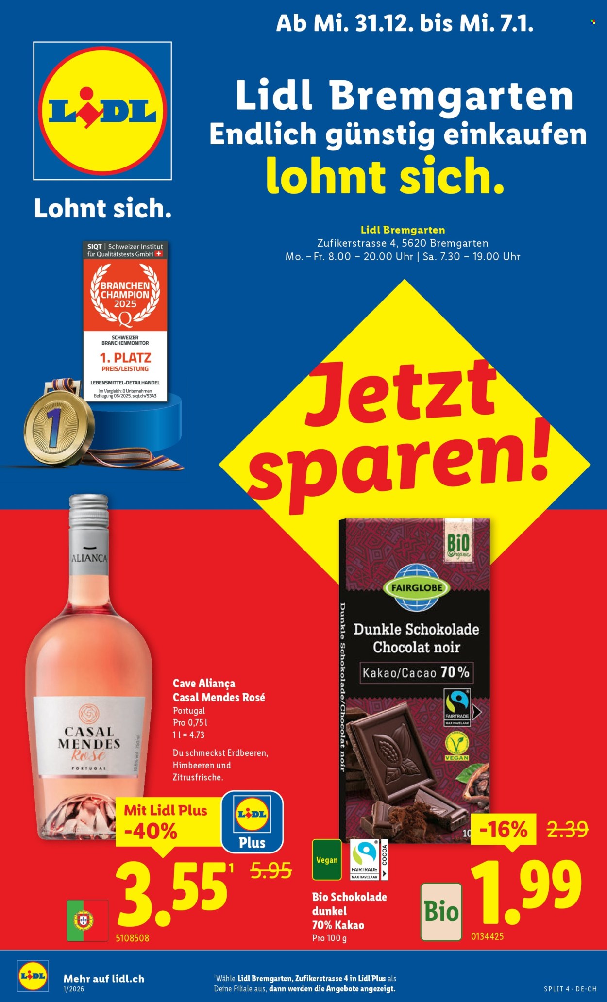 LIDL catalogue • Neueröffnung Lidl Bremgarten • Du 31 décembre 2025